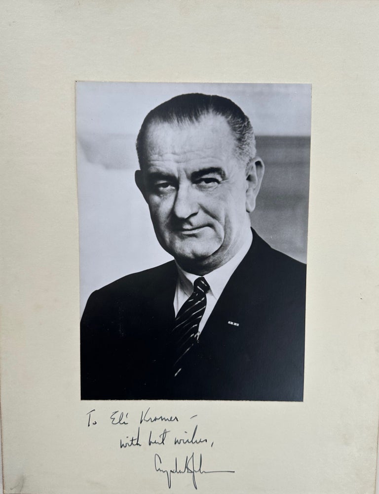 Black & white portrait photograph of Lyndon B. Johnson, inscribed to ...